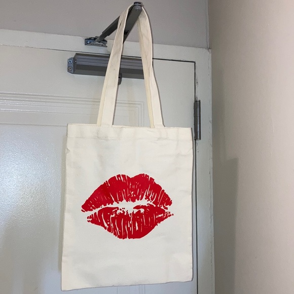 Bags | Custom Made Lips Tote Bag Hostpick | Poshmark